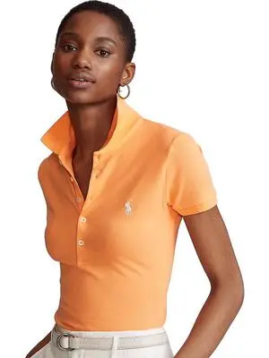 Ralph Lauren Slim Fit Stretch Polo Shirt - Key West Orange