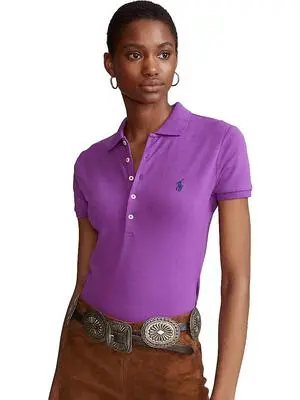 Ralph Lauren Slim Fit Stretch Polo Shirt - Paloma Purple