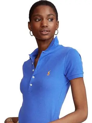 Ralph Lauren Slim Fit Stretch Polo Shirt - Sea Blue