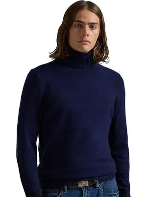 Ralph Lauren Cashmere Turtleneck Sweater - Bright Navy