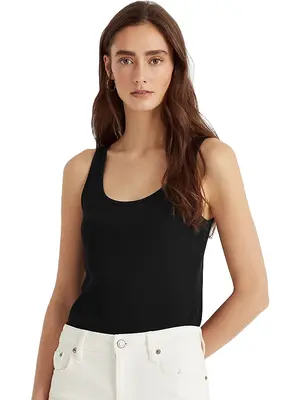 Ralph Lauren Stretch Cotton Tank Top - Polo Black