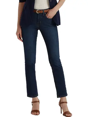 Ralph Lauren Mid-rise Straight Leg Jean - Ocean Blue Wash