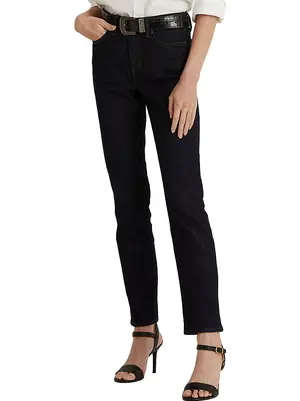 Ralph Lauren Mid-Rise Straight Leg Jean Rinse Wash