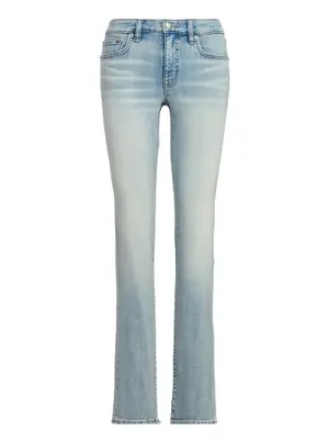 Ralph Lauren Mid-Rise Straight Leg Jean Sun Bleached Wash