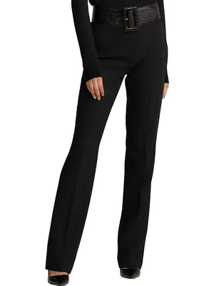 Ralph Lauren Alandra Stretch Wool Pant - Black