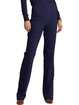 Ralph Lauren Alandra Stretch Wool Pant - Navy