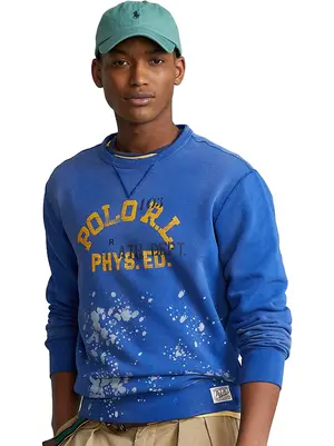Ralph Lauren Logo Fleece Sweatshirt Cruise Royal