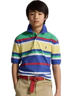 Ralph Lauren Striped Cotton Mesh Polo Shirt - Liberty Multi