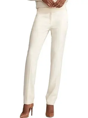 Ralph Lauren Simone Wool Crepe Pant - Cream