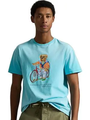 Polo Ralph Lauren Classic Fit Polo Bear Jersey T-shirt Perfect Turquoise  Summer
