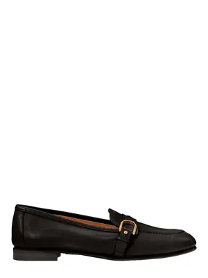 Ralph Lauren Audrey Welington Calfskin Loafer - Black