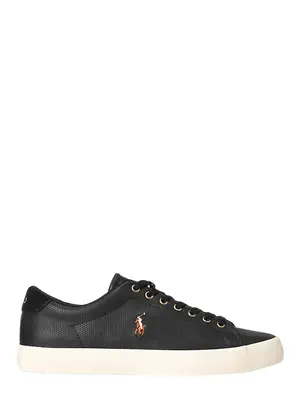 Ralph Lauren Longwood Leather Sneaker - Black