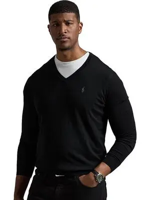 Ralph Lauren V-neck Wool Sweater - Polo Black