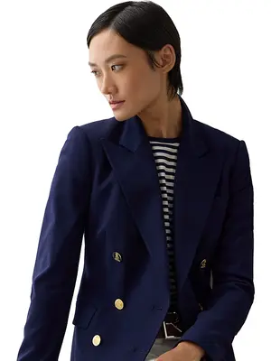 Ralph Lauren Camden Wool Crepe Jacket - Lux Navy