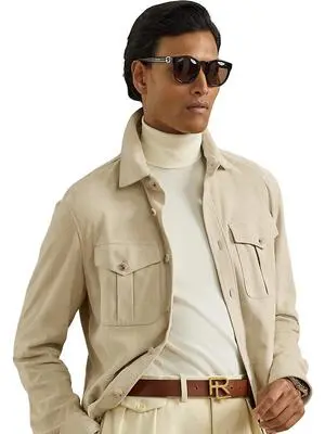 Ralph Lauren Suede Overshirt - Classic Cream