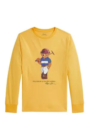 Ralph Lauren Polo Bear Cotton Long-sleeve Tee - Chrome Yellow