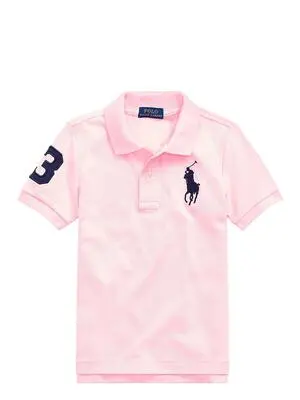 Ralph Lauren Big Pony Cotton Mesh Polo Shirt - Carmel Pink