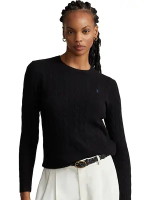 Ralph Lauren Cable-knit Wool-cashmere Sweater - Polo Black