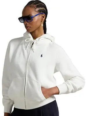 Ralph Lauren Relaxed Fleece Full-zip Hoodie - White