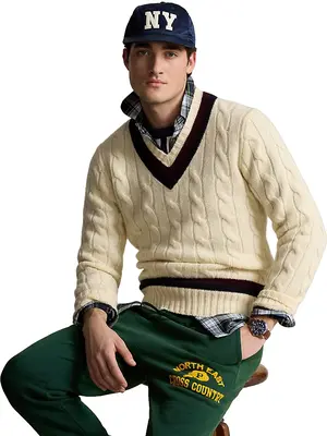 Ralph Lauren Ralph Lauren Iconic Cricket Sweater Cream Combo