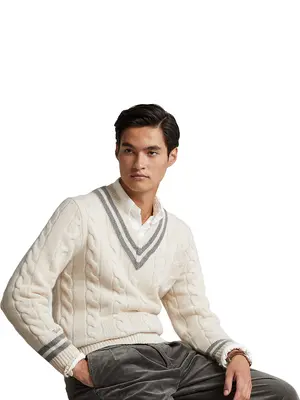 Ralph Lauren Ralph Lauren Iconic Cricket Sweater Cream Multi