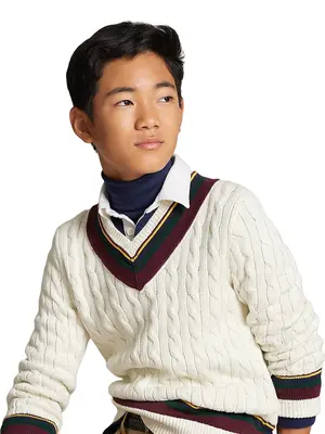Ralph Lauren Ralph Lauren Iconic Cricket Sweater Parchment Cream Multi