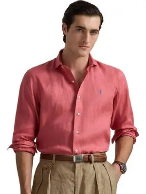 Ralph Lauren Classic Fit Linen Shirt - Adirondack Berry
