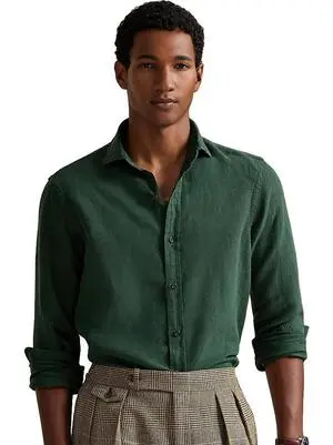 Ralph Lauren Classic Fit Linen Shirt - Basic Forest