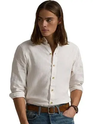 Ralph Lauren Classic Fit Linen Shirt - Deckwash White