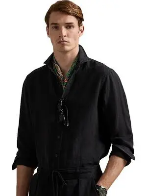 Ralph Lauren Classic Fit Linen Shirt - Polo Black