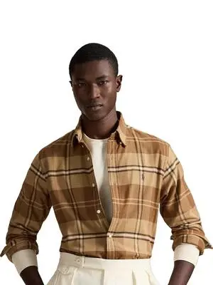 Ralph Lauren Classic Fit Performance Twill Shirt - Brown Multi
