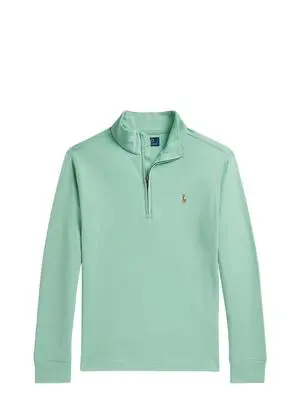Ralph Lauren Ralph Lauren Cotton Interlock Quarter-Zip Pullover Celadon