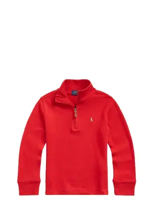 Ralph Lauren Ralph Lauren Cotton Interlock Quarter-Zip Pullover Madison Red