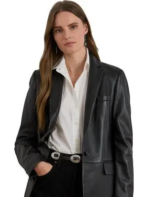 Ralph Lauren Lambskin Blazer - Black