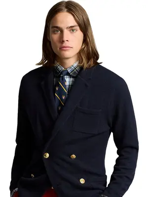 Ralph Lauren Cashmere Knit Blazer Cardigan - Aviator Navy