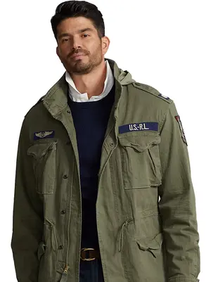 Ralph Lauren Iconic Field Jacket Olive Mountain/patches