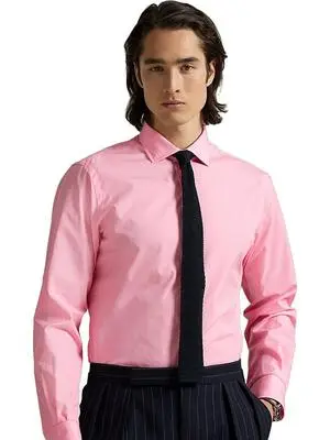 Ralph Lauren Custom Fit Striped Poplin Shirt - Pink/white
