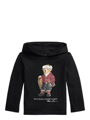 Ralph Lauren Polo Bear Cotton Hooded Tee - Black