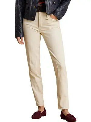Ralph Lauren High-rise Skinny Ankle Jean - Cream Wash