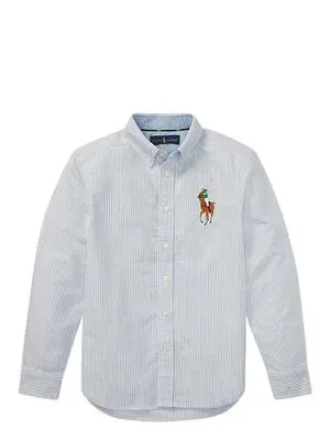 Ralph Lauren Big Pony Striped Oxford Shirt - Blue/white Stripe