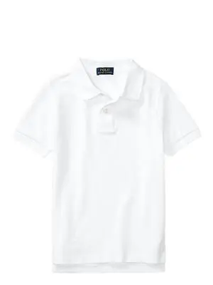 Ralph Lauren Cotton Mesh Uniform Polo Shirt - White