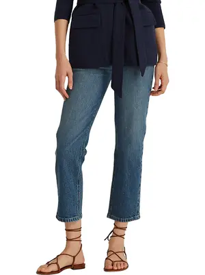 Ralph Lauren High-Rise Straight Ankle Jeans Provence Wash