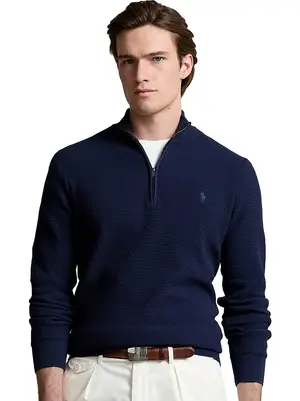 Ralph Lauren Performance Quarter-Zip Sweater Refined Navy