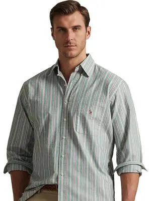 Ralph Lauren Striped Oxford Shirt - Green Red Multi