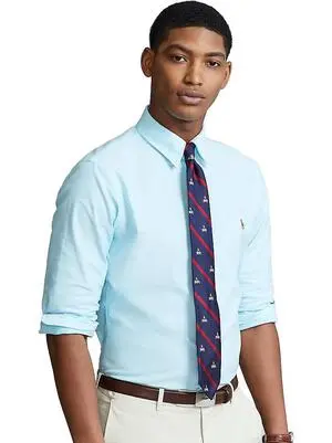 Ralph Lauren Slim Fit Stretch Oxford Shirt - Aegean Blue