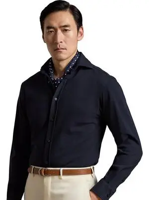 Ralph Lauren Knit Oxford Shirt Classic Chairman Navy