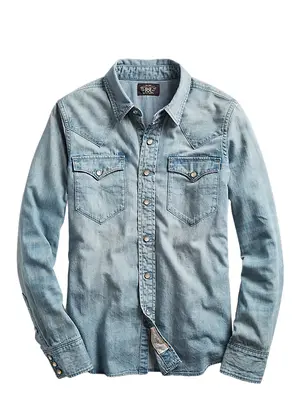 Ralph Lauren Indigo Denim Western Shirt - Medium Wash