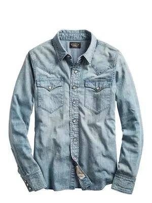 Ralph Lauren Indigo Denim Western Shirt - Medium Wash