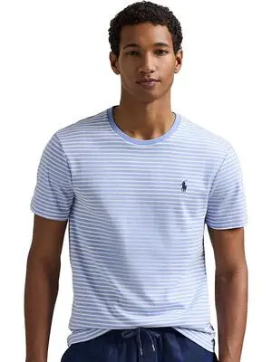 Ralph Lauren Classic Fit Striped Soft Cotton T-shirt - Dress Shirt Blue/white
