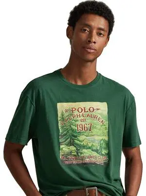 Ralph Lauren Classic Fit Jersey Graphic T-shirt - Grass Green